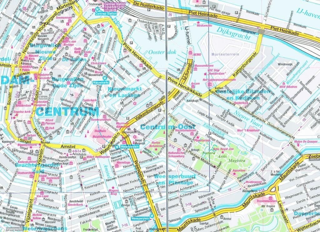 Amsterdam Laminated Map - Comfort Maps