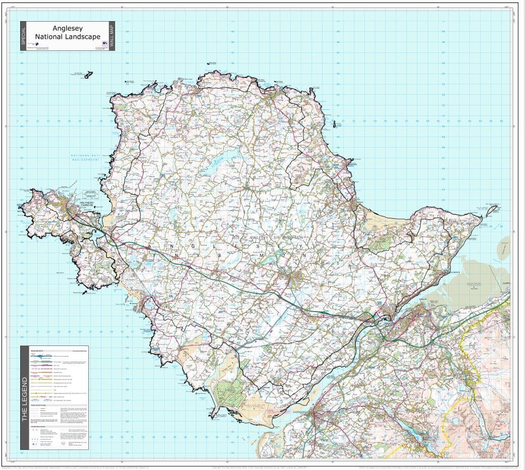 Anglesey - National Landscape - Wall Map - 2025