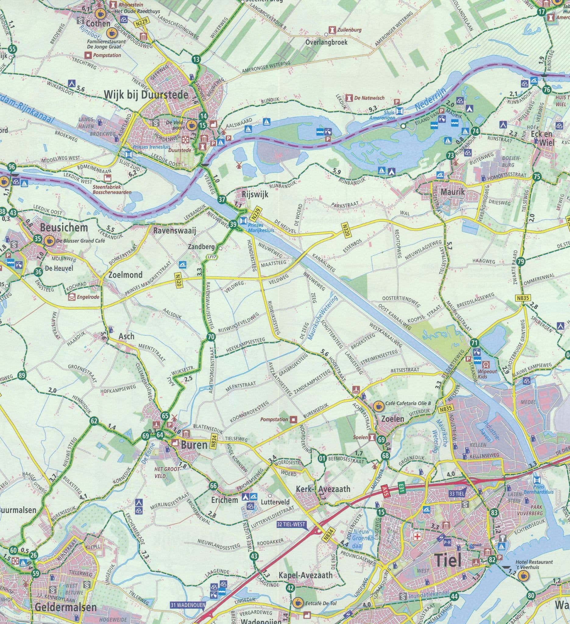 ANWB Cycling Map 27 Rivierengebied Central 1 66 666