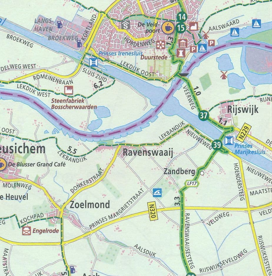 ANWB Cycling Map 27 Rivierengebied Central 1 66 666