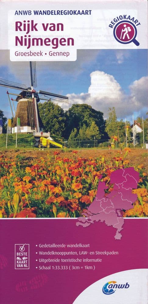 ANWB Walking Map - Rijk van Nijmegen - 1 33 333 - 085
