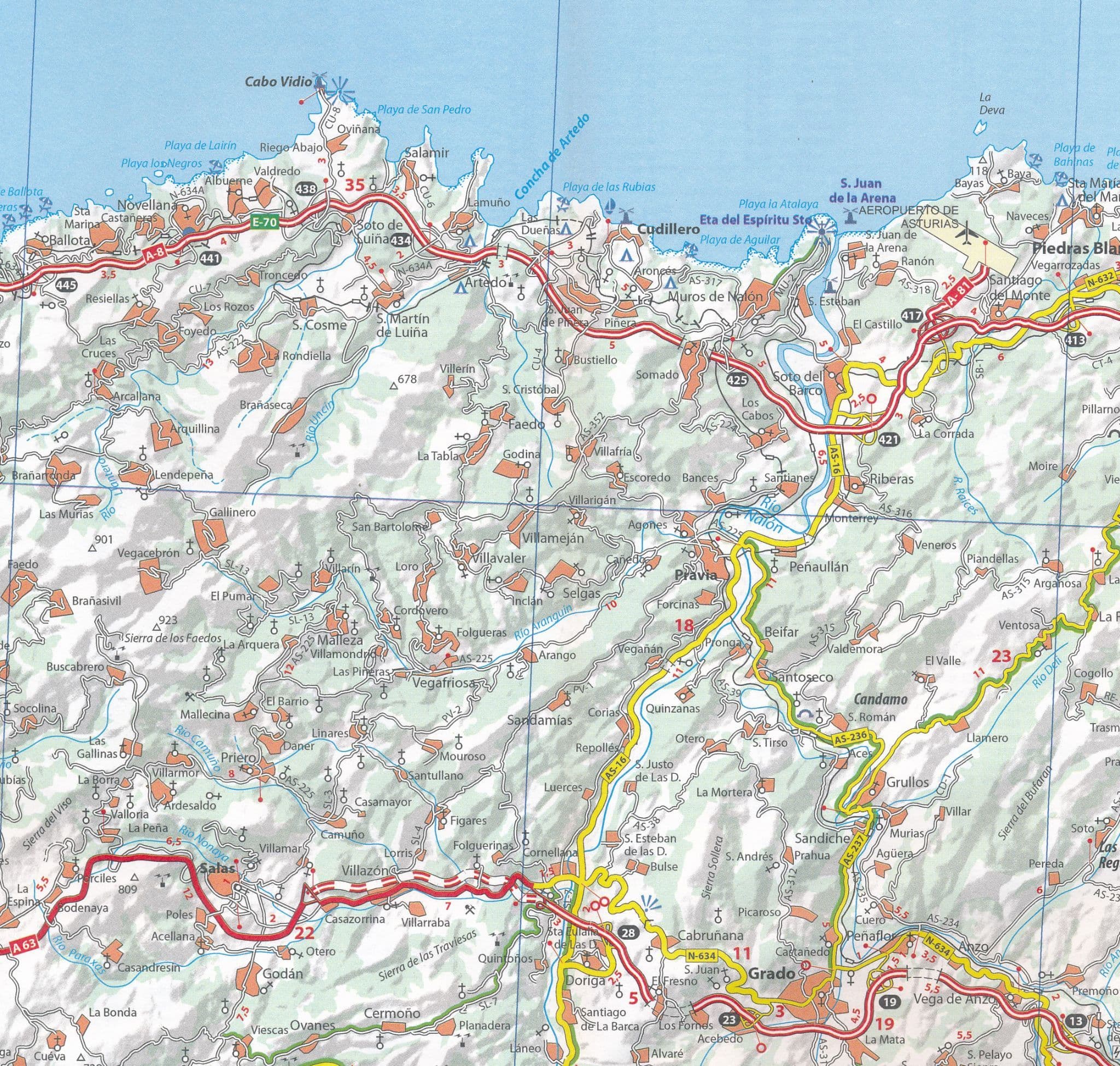 Asturias Costa Verde - Michelin Zoom Map 142