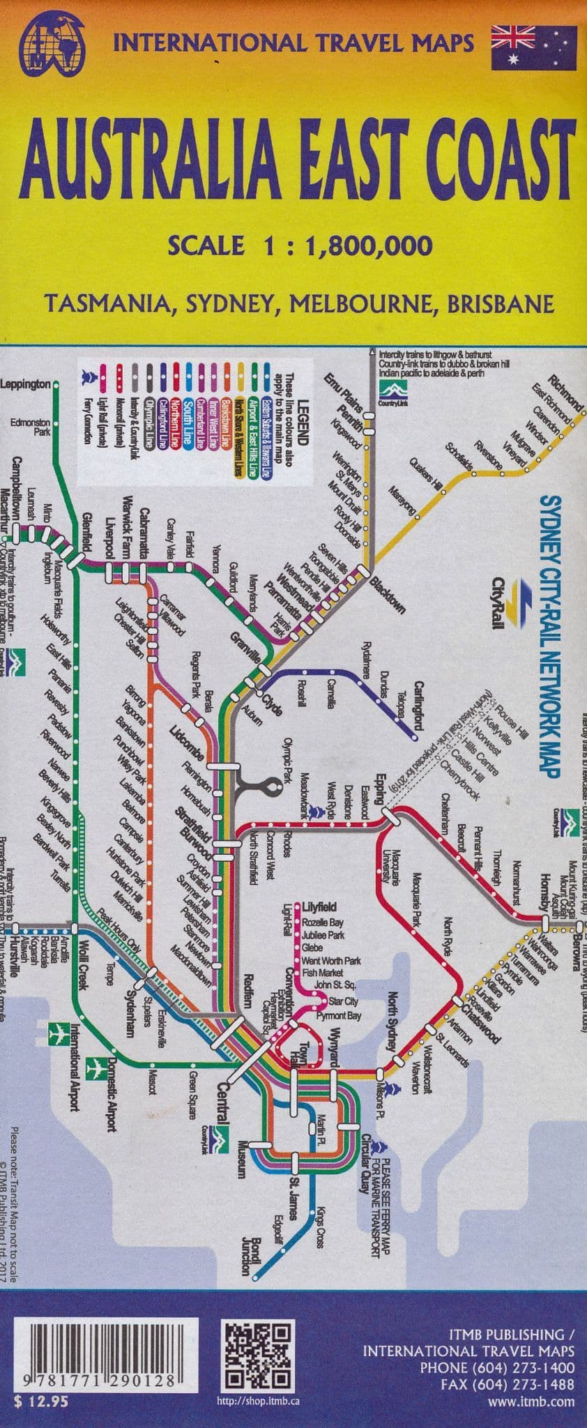 Australia East Coast Travel Map - ITM