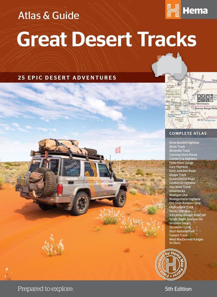 Australia Great Desert Tracks Atlas & Guide - Hema DIS20SP