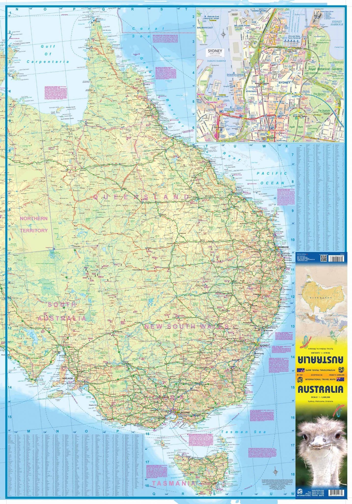 Australia Travel Reference Map