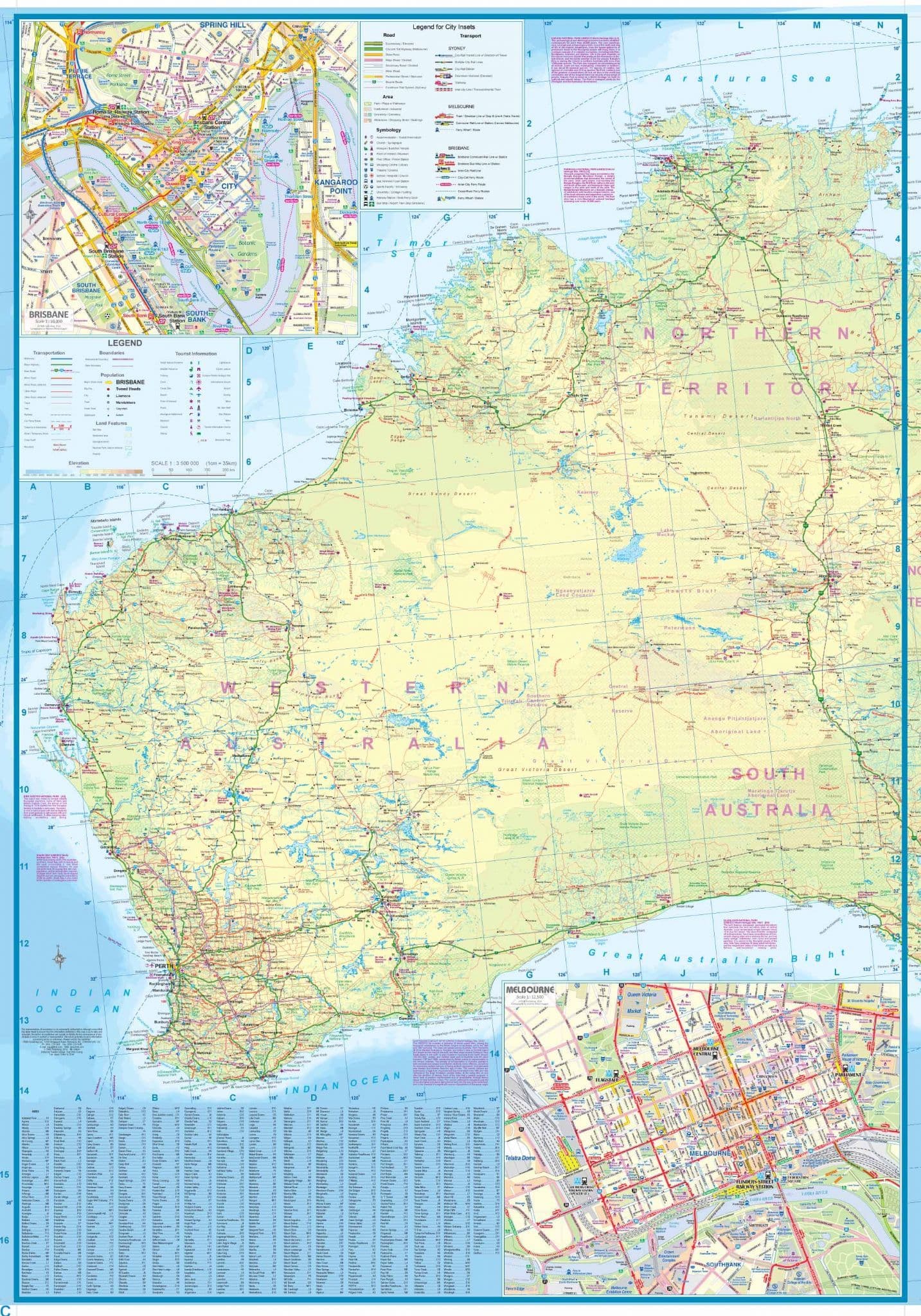 Australia Travel Reference Map