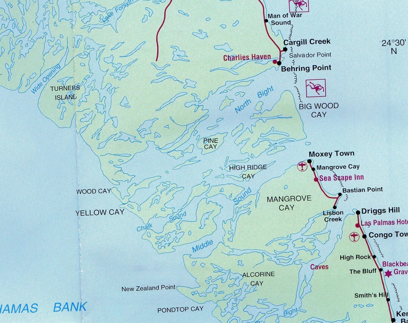 Bahamas Travel Map