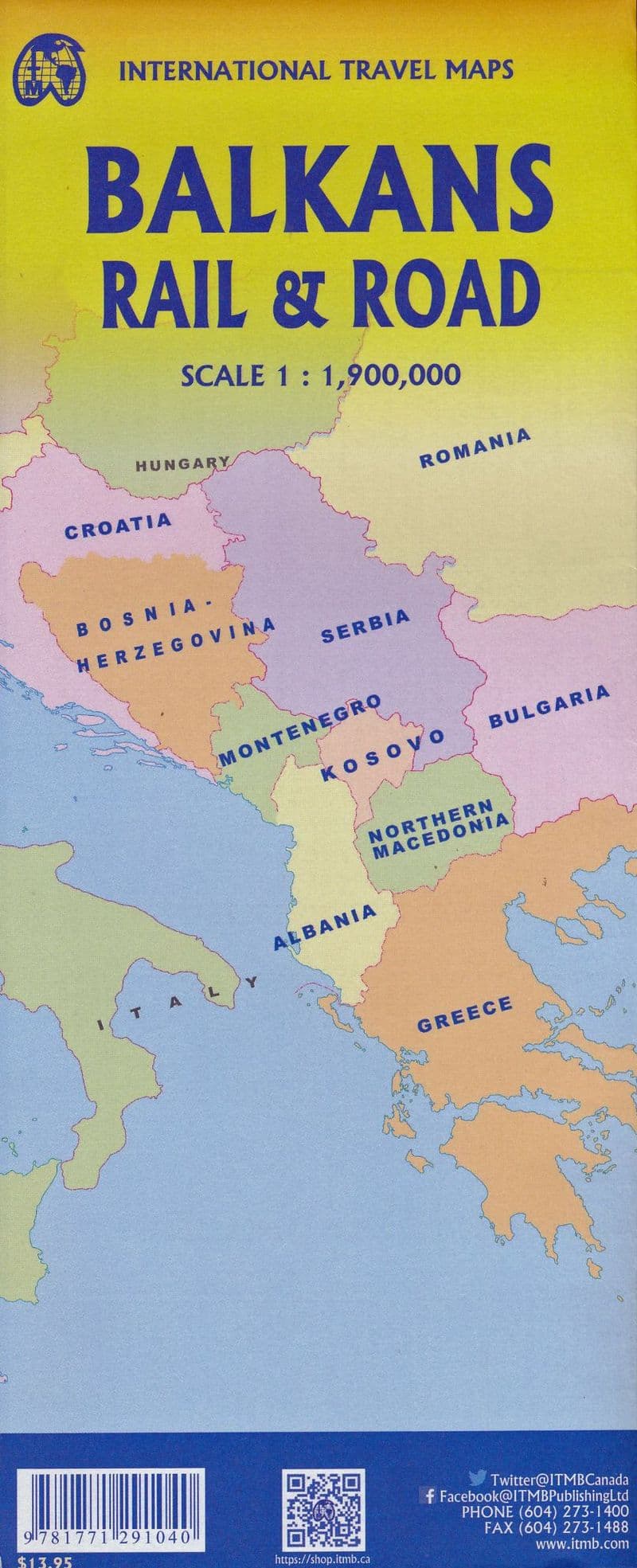 Balkans Roads & Rail Map - ITM