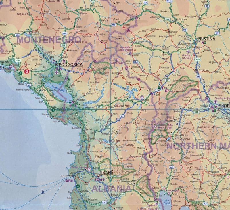 Balkans Roads & Rail Map - ITM