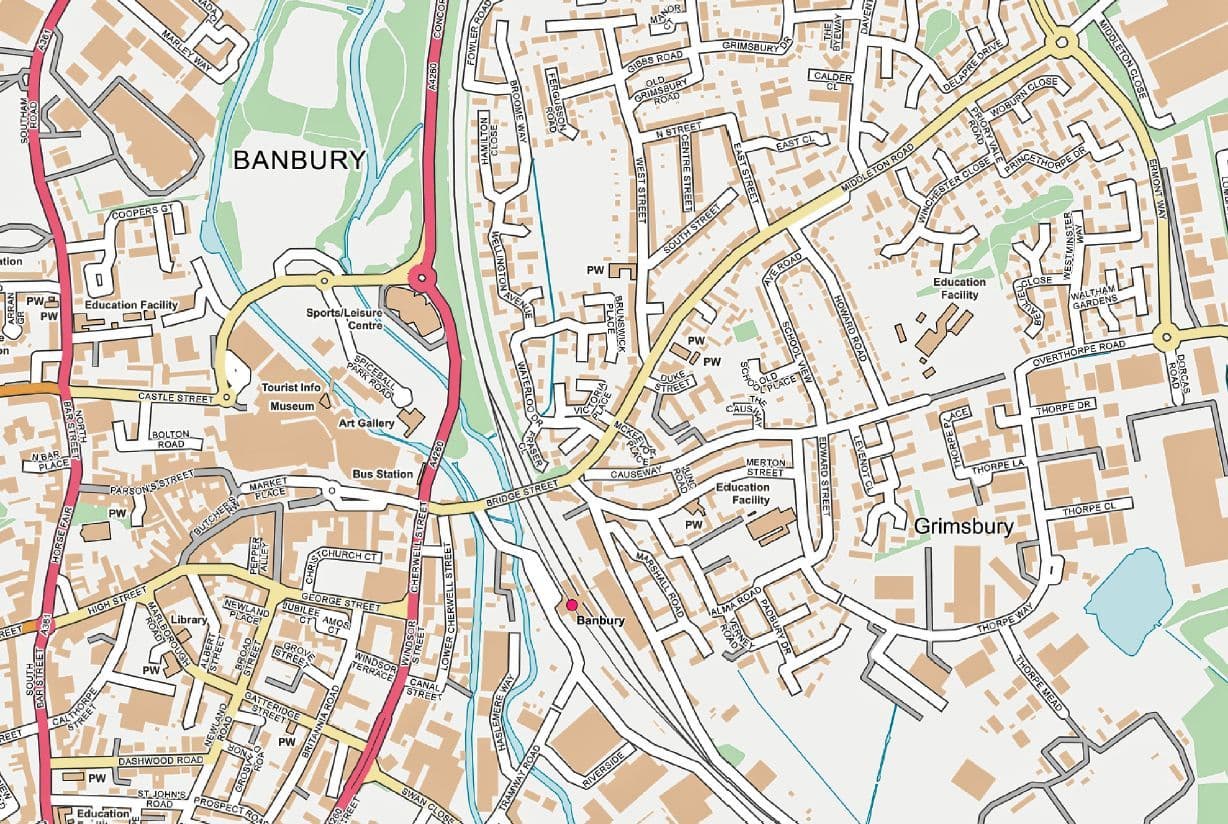 Banbury Street Map - 2024