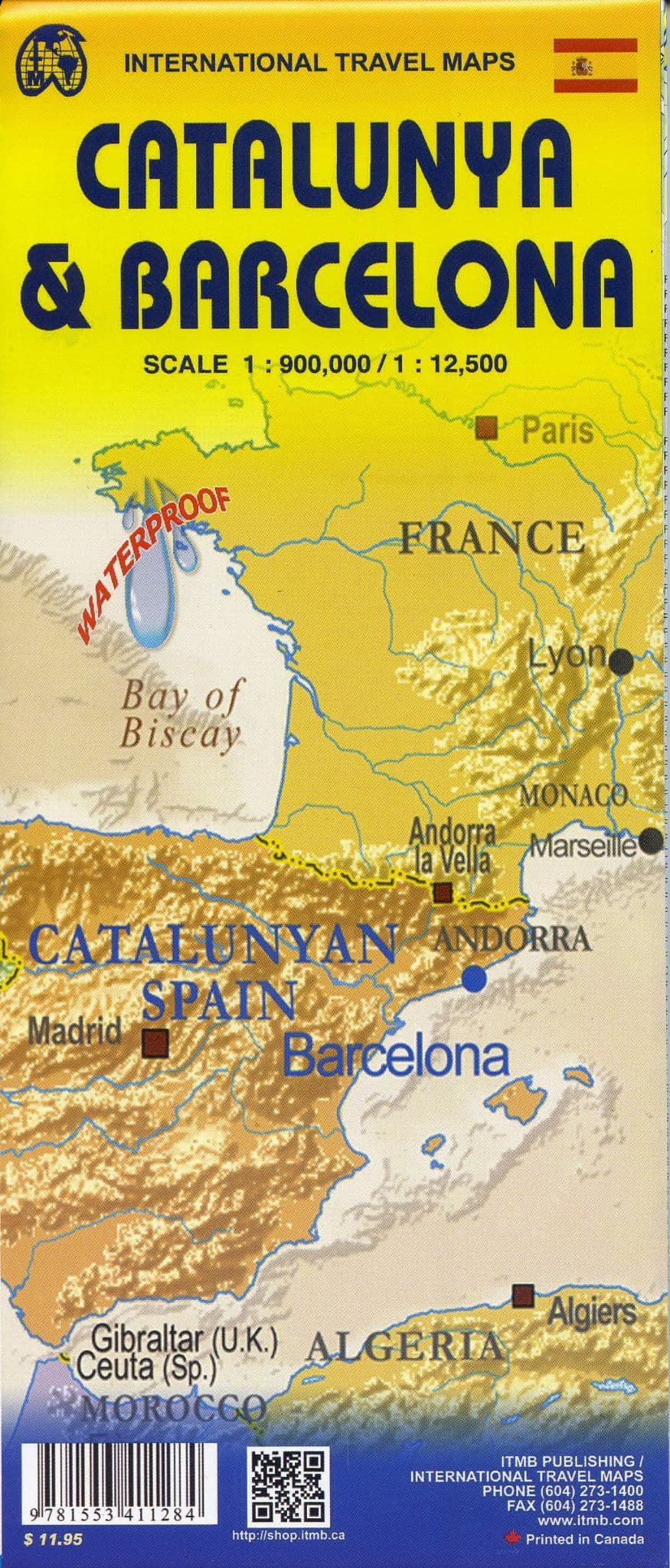 Barcelona and Catalonia Catalunya ITM Map