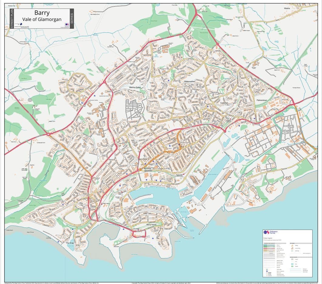 Barry Street Map - 2024