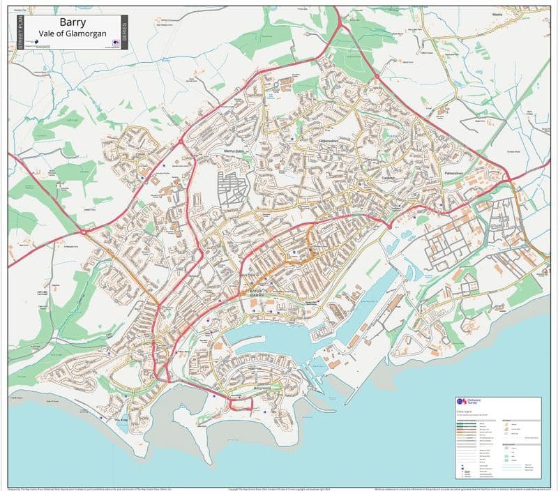 Barry Street Map - 2024