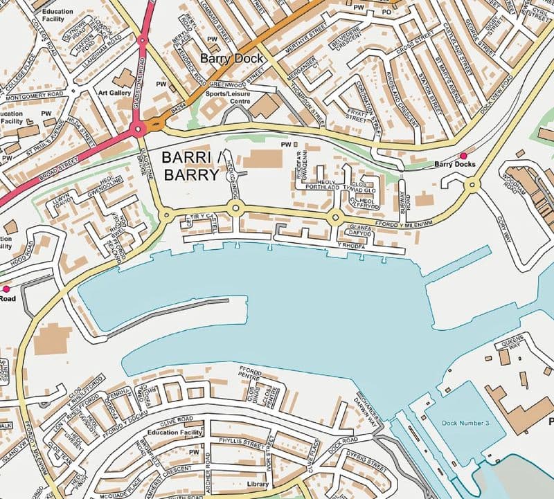 Barry Street Map - 2024