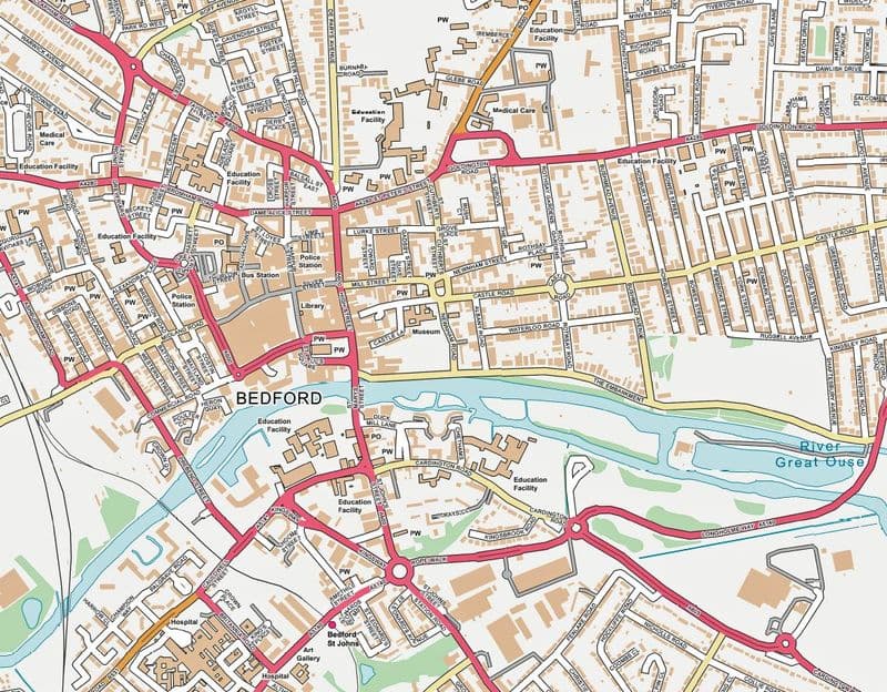 Bedford Street Map - 2024