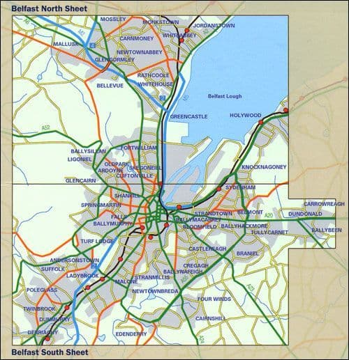 Belfast Street Map - Ordnance Survey Northern Ireland