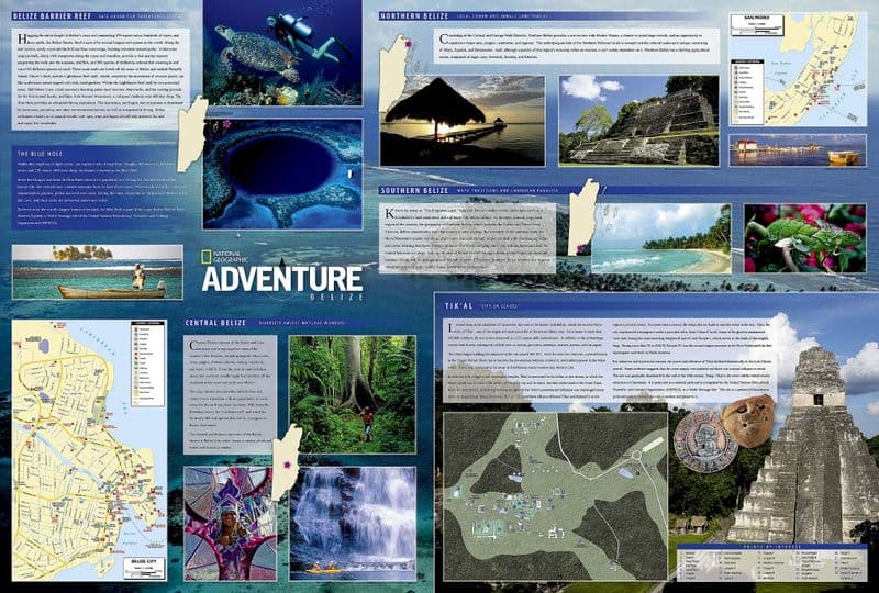 Belize Adventure Map - National Geographic