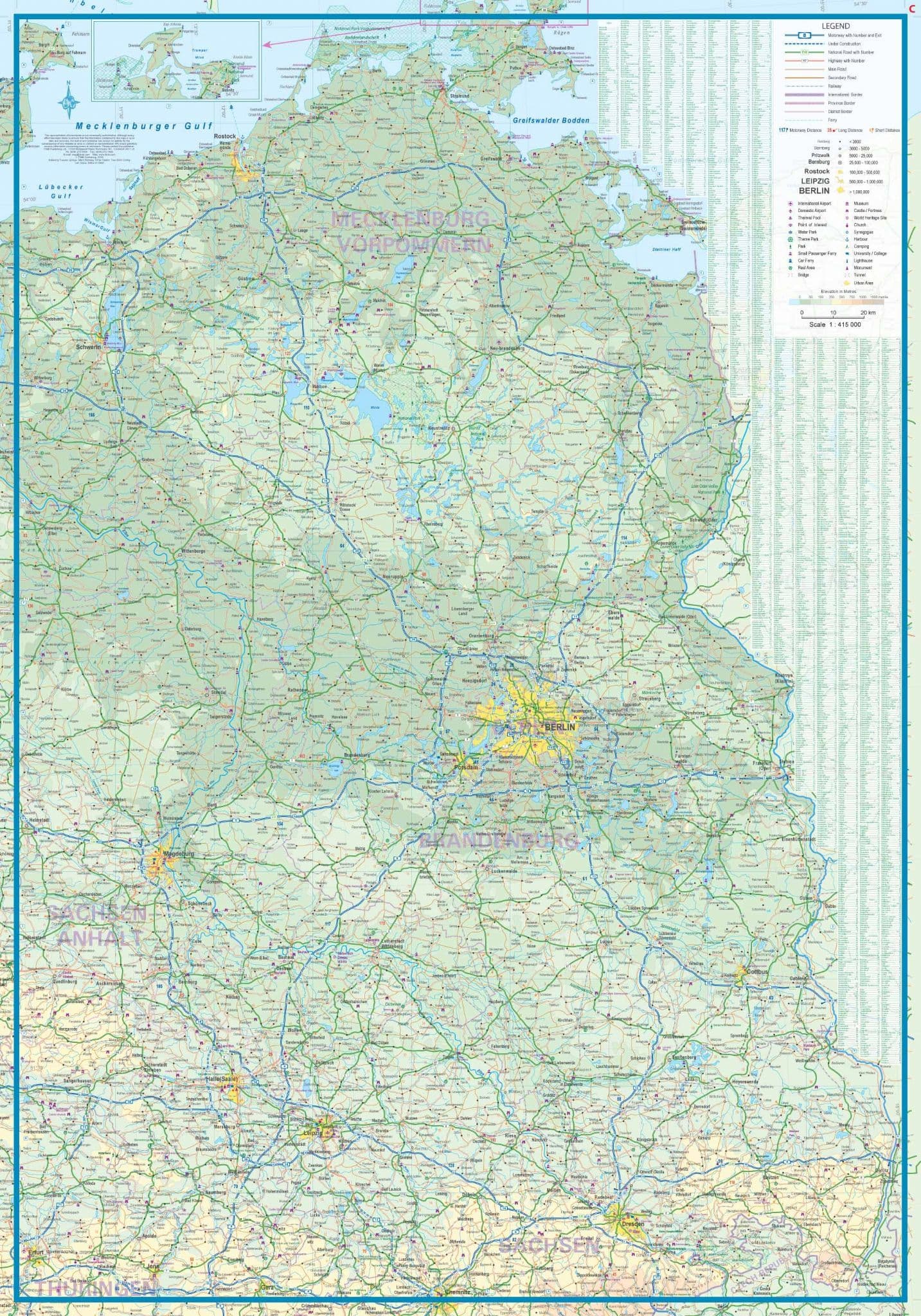 Berlin & Eastern Germany Travel Map