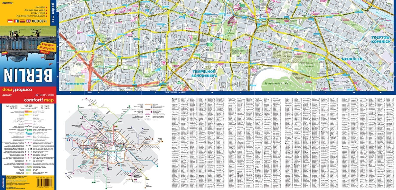 Berlin Street Map Mini - Laminated - Express