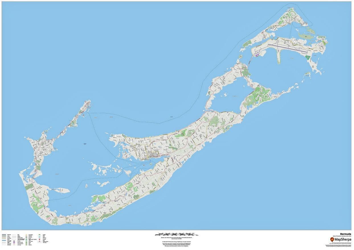 Bermuda Wall Map - Map Sherpa