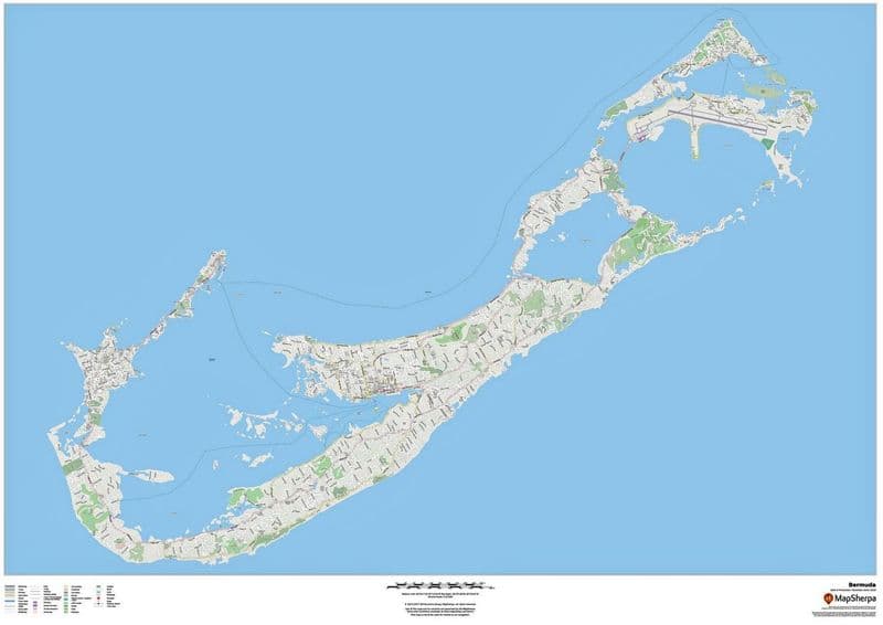 Bermuda Wall Map - Map Sherpa