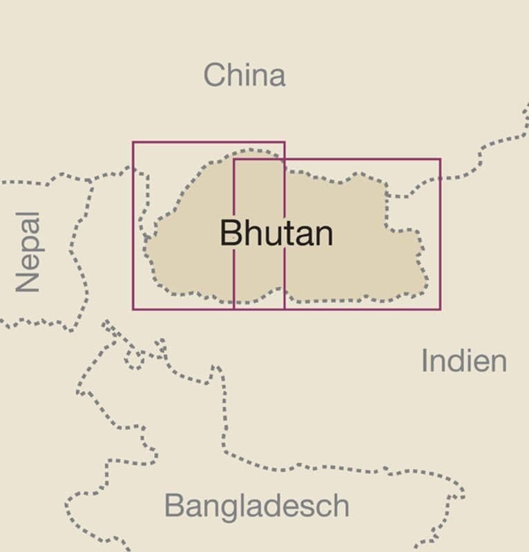 Bhutan Road Map - Reise