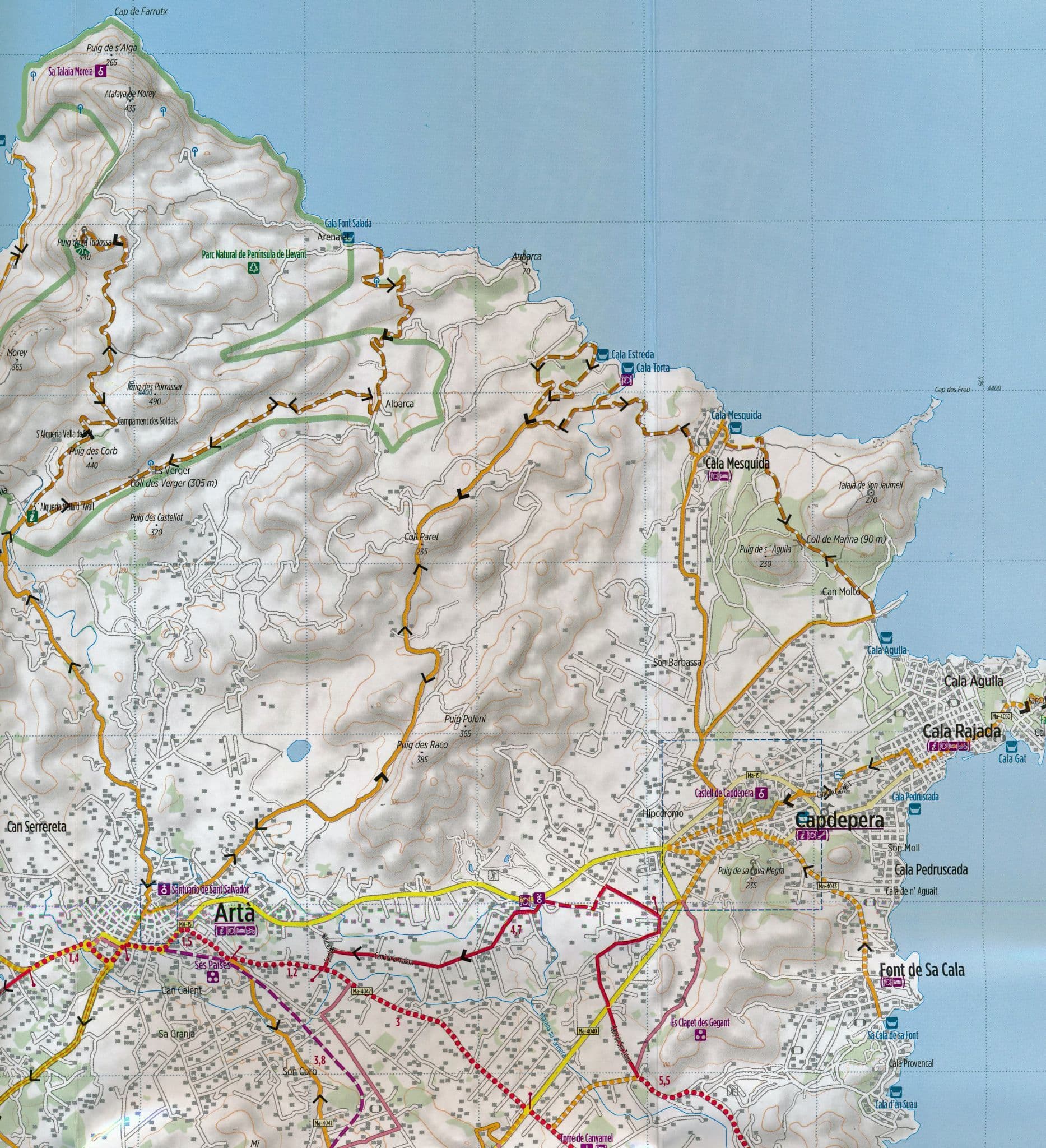 Bikeline - Mallorca East Cycle Map