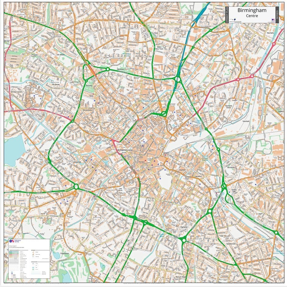 Birmingham City Street Map 9+ Hundred Birmingham Alabama Map