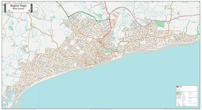Bognor Regis Street Map - 2024