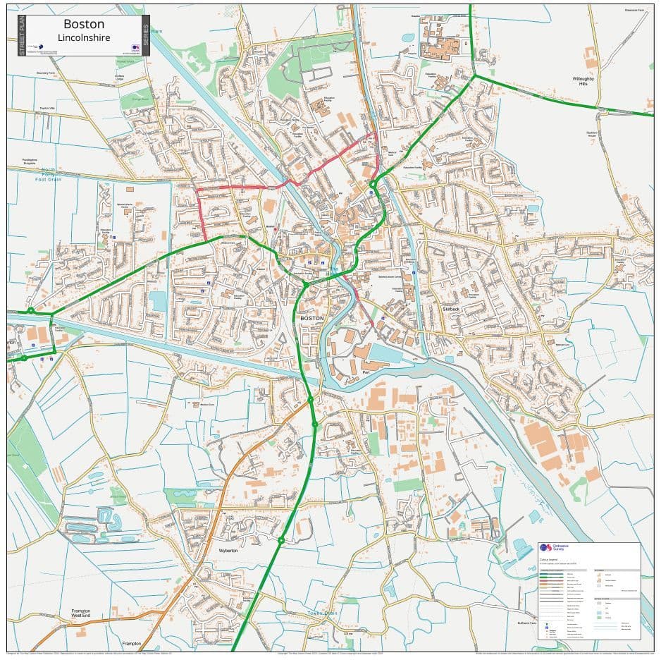 Boston Street Map - 2024