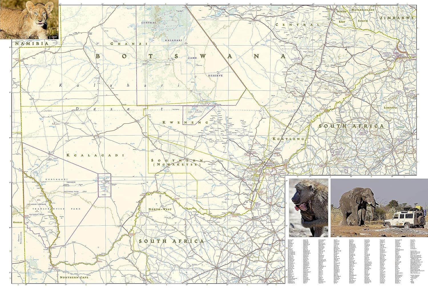 Botswana - National Geographic Adventure Map