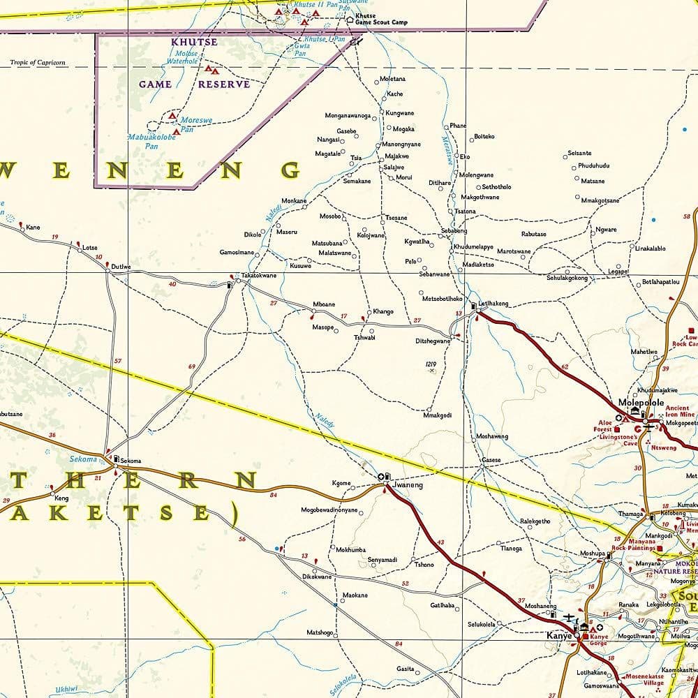 Botswana - National Geographic Adventure Map