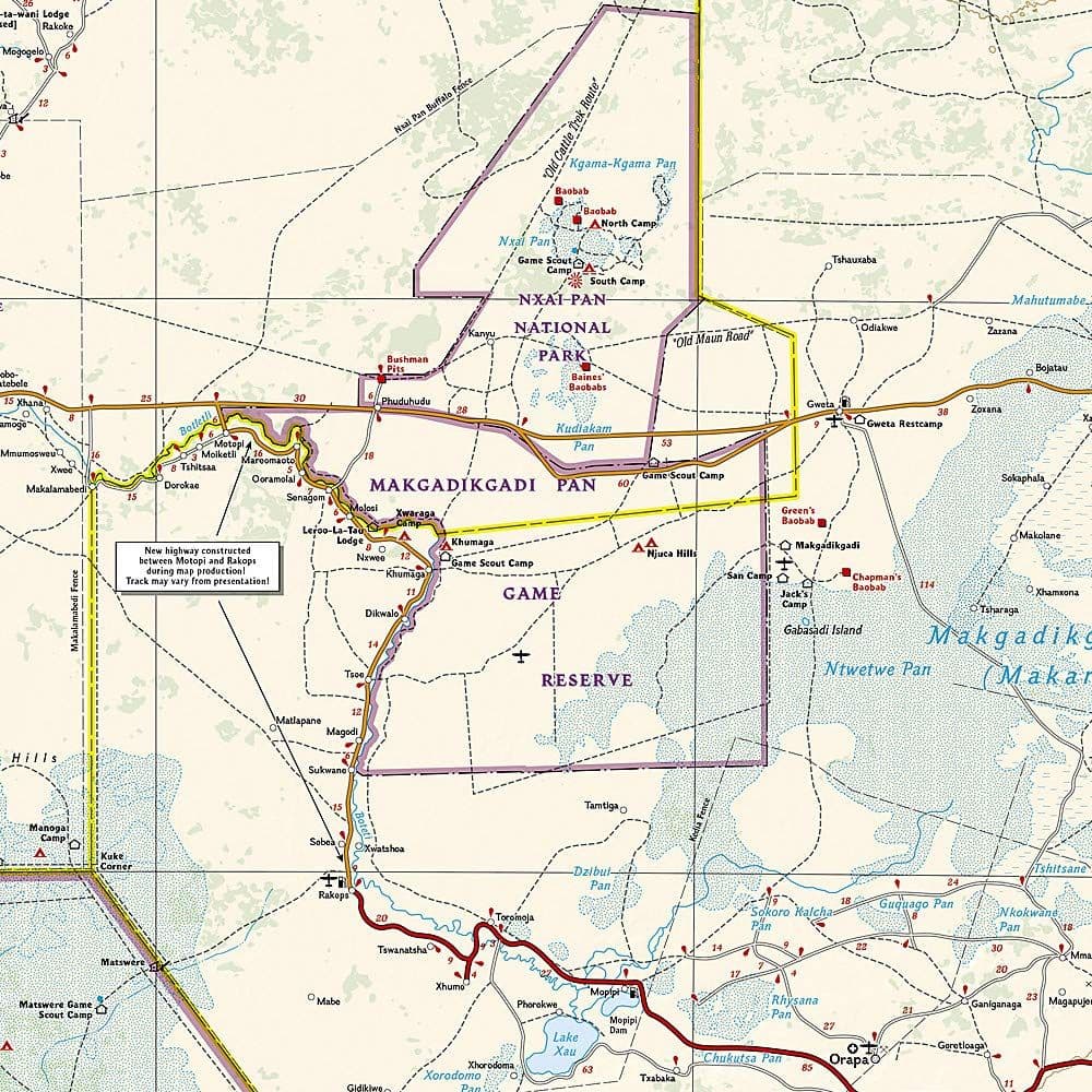 Botswana - National Geographic Adventure Map