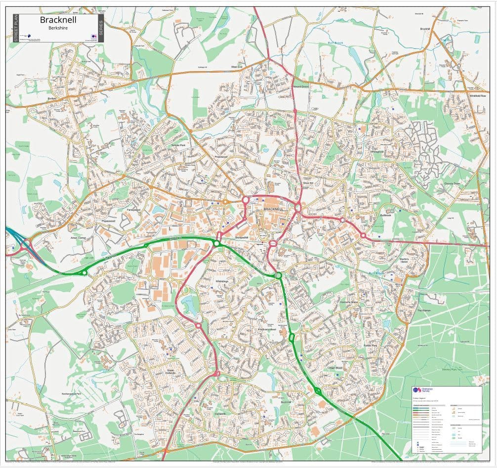 Bracknell Street Map - 2024