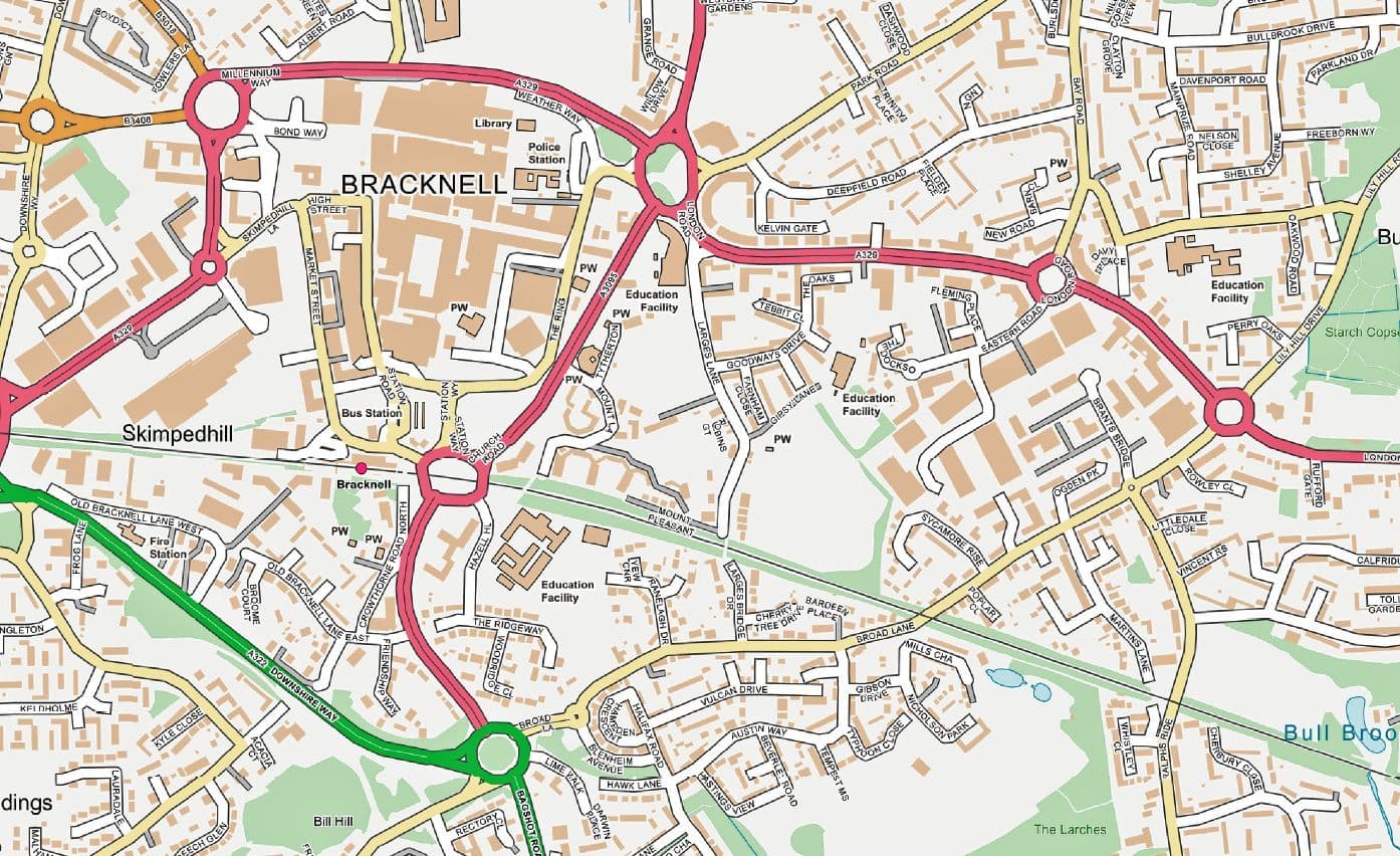 Bracknell Street Map - 2024