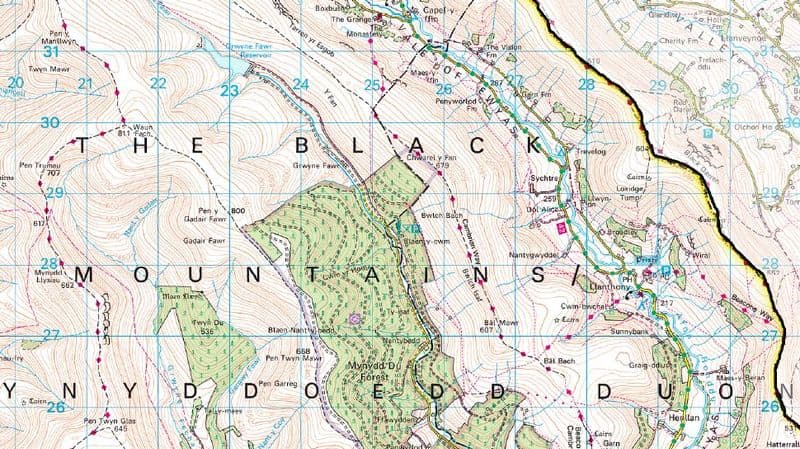 Brecon Beacons National Park - Wall Map - 2025