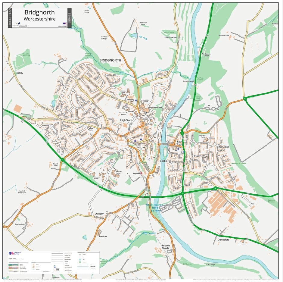 Bridgnorth Street Map - 2024