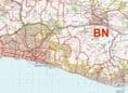Brighton - BN - Postcode Sector Wall Map