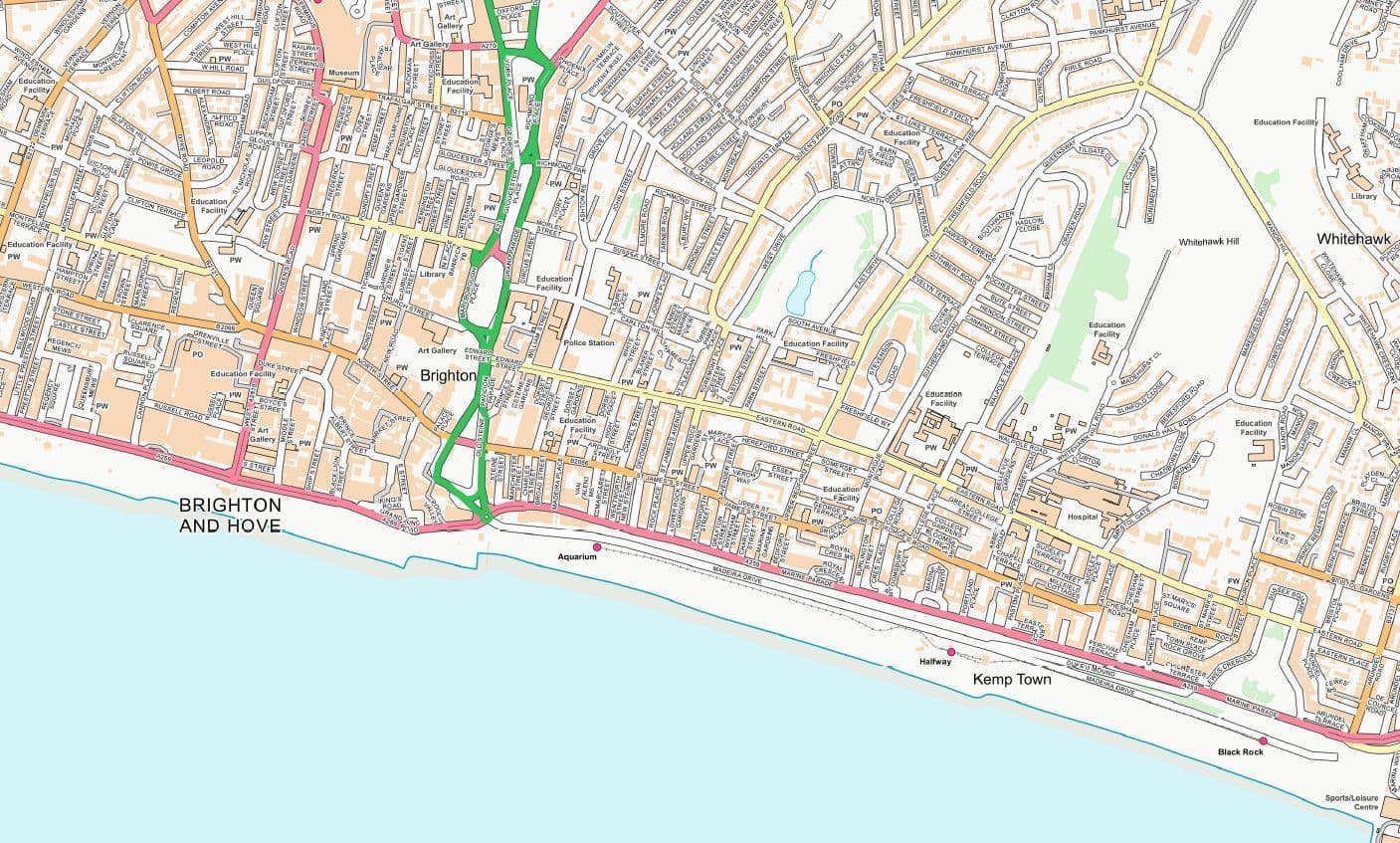 Brighton & Hove Street Map - 2024