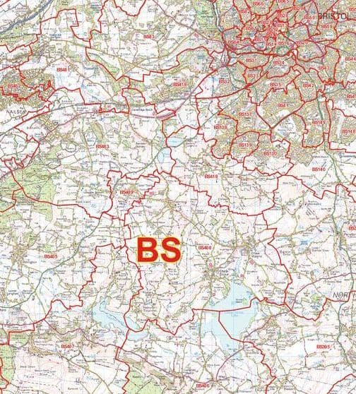 Bristol - BS - Postcode Sector Wall Map