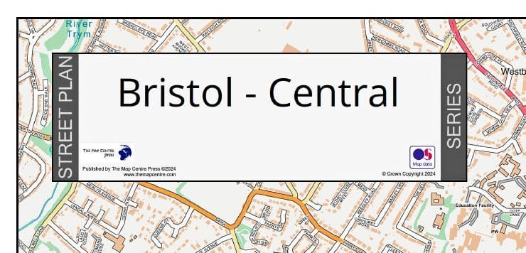 Bristol City Centre Street Map - 2024