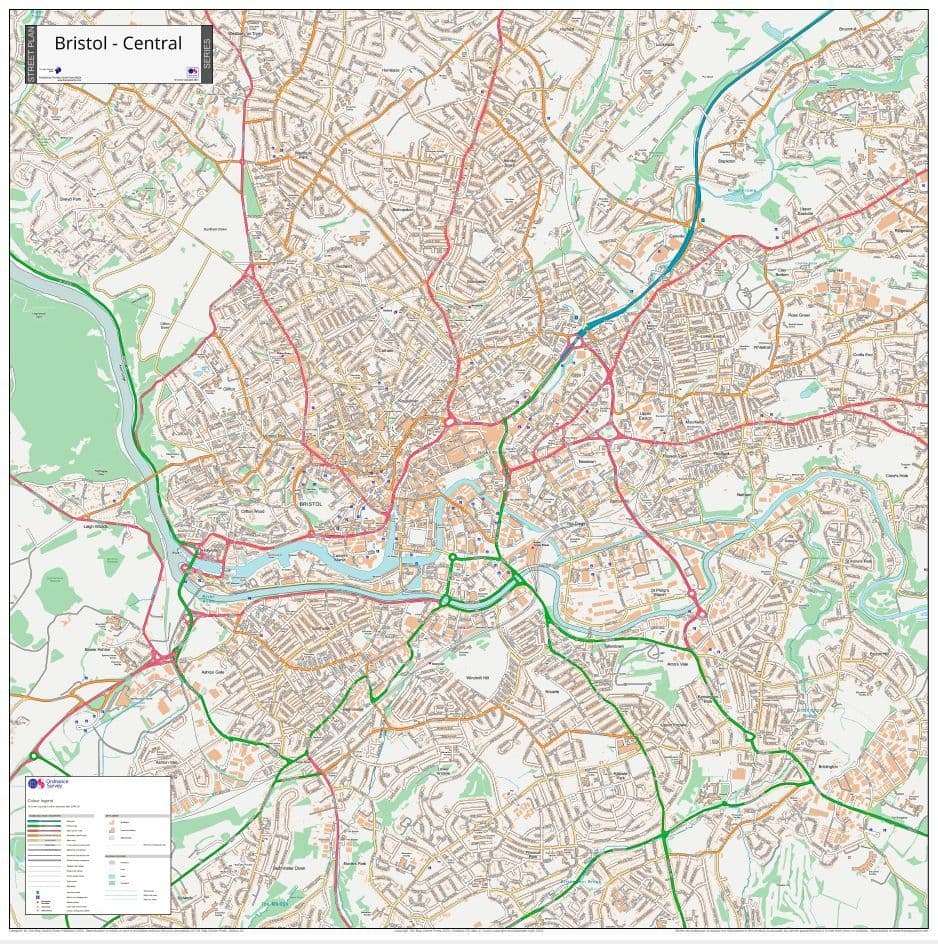Bristol City Map Bristol Vector Map Cut Out Stock Images & Pictures