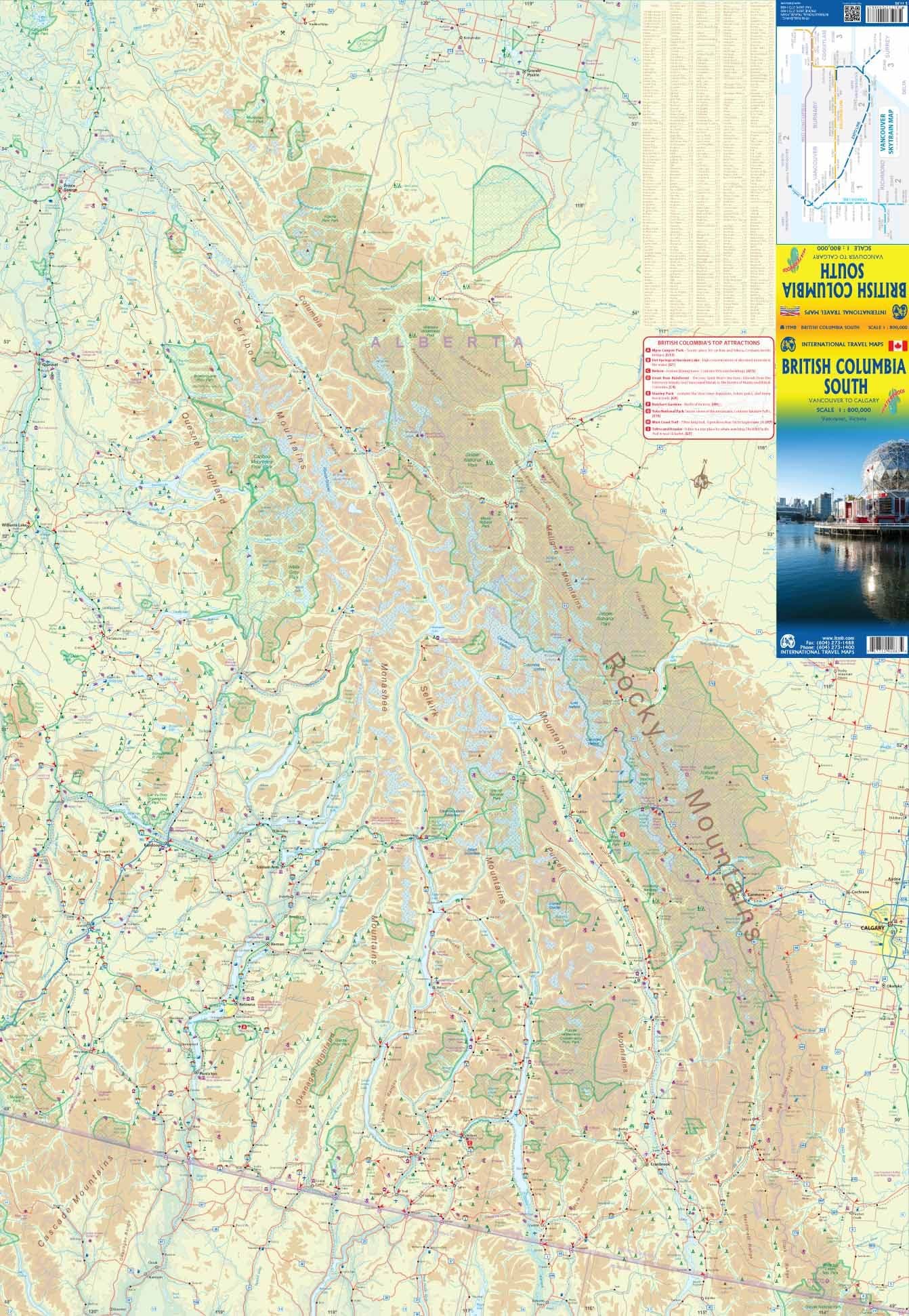 British Columbia South - Travel Map - ITM