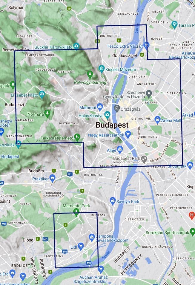 Budapest - Street Map - Comfort & x28;EXP& x29;