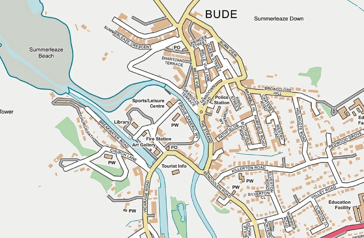 Bude Street Map