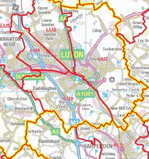 Build Your Own Map Postcode Districts Map