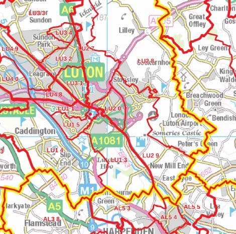 Build Your Own Map Postcode Sectors Map