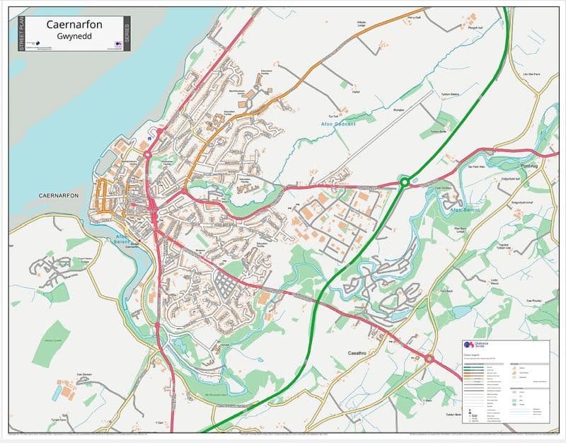 Caernarfon Street Map - 2024