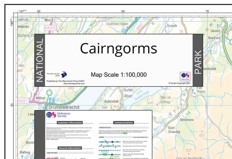 Cairngorms National Park - Wall Map