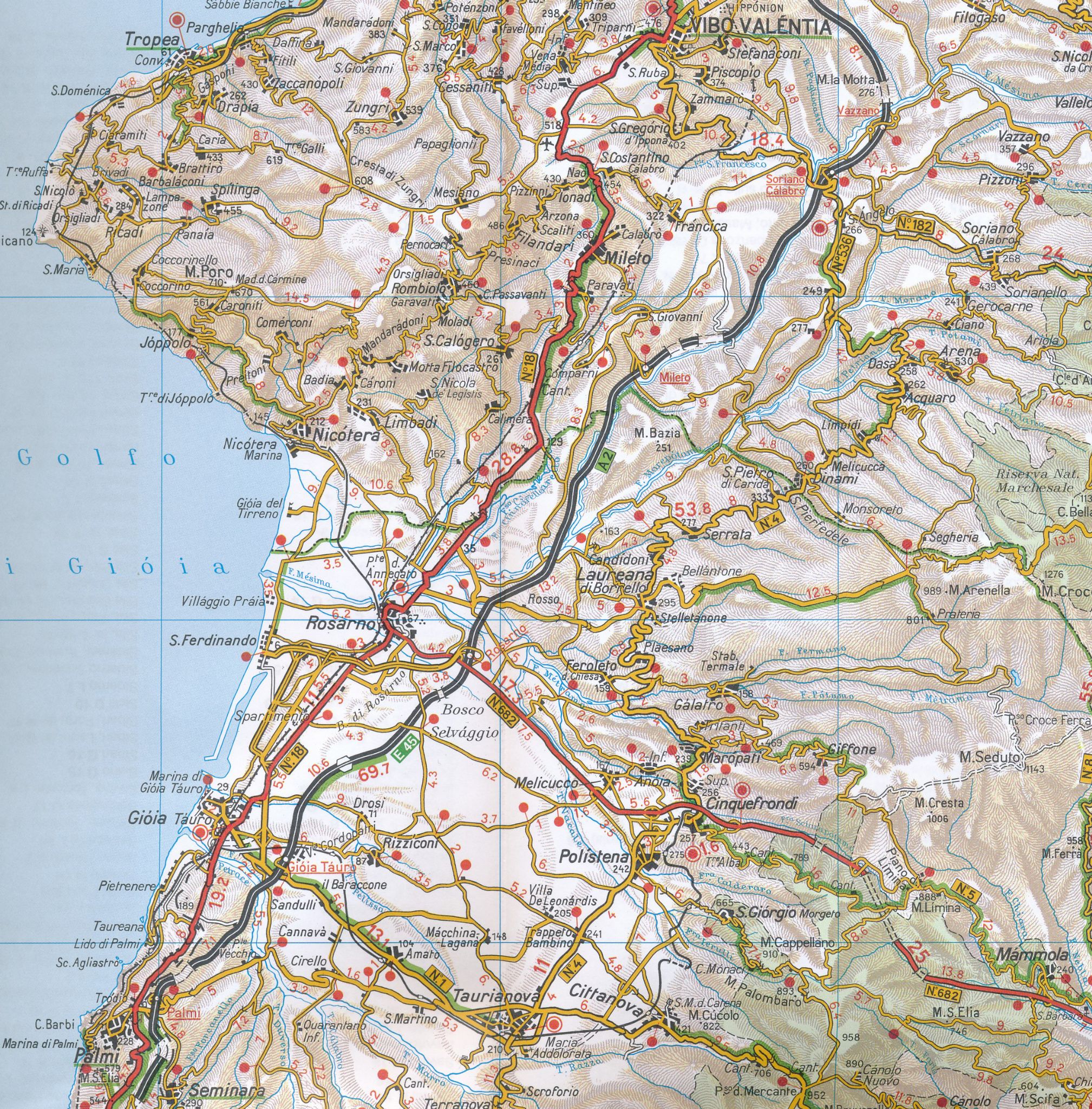 Calabria - TCI Road Map